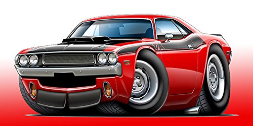 Amazon.com: GF 1970 Challenger TA Wall Decal 2ft Long Classic Cartoon ...