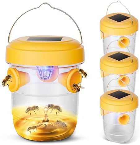 Amazon.com : X-PEST Carpenter Bee Wasp Trap 4 Packs,Solar Powered Trap ...