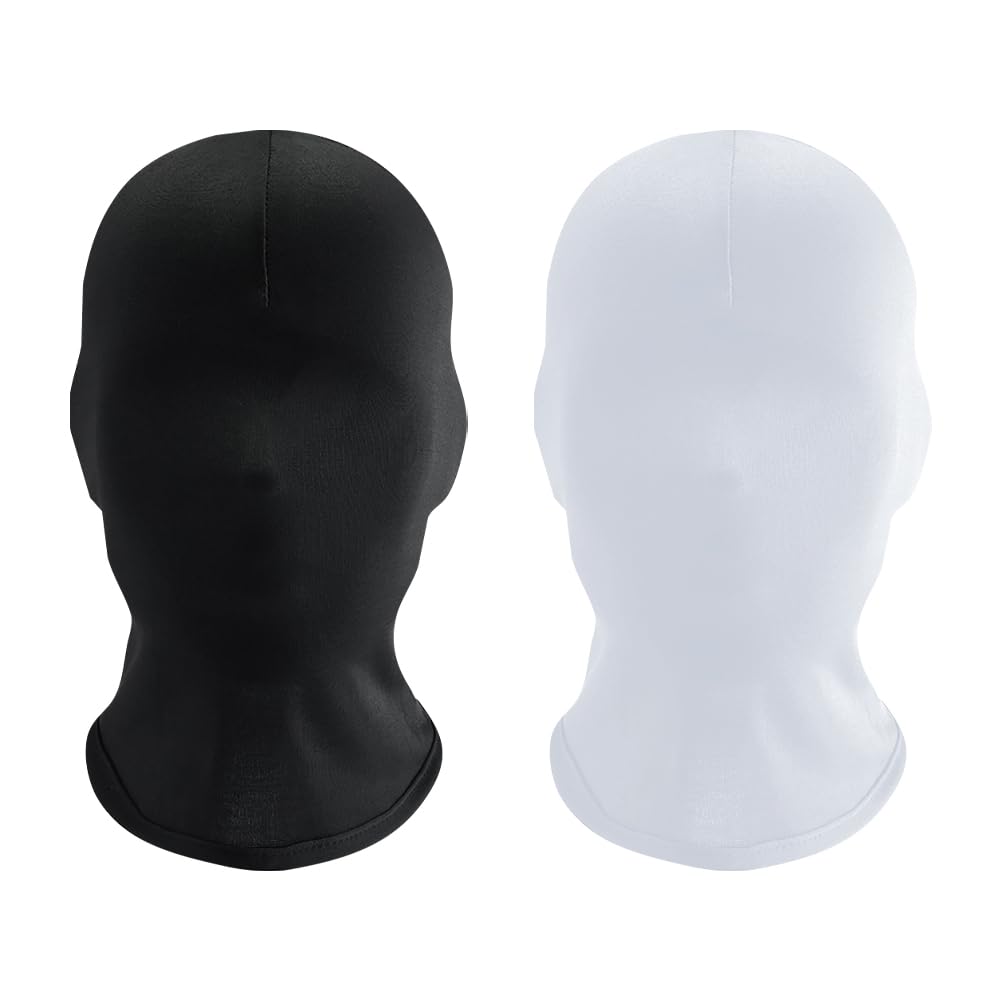 Amazon.com: 2 Pcs Full Face Mask Cover Faceless Skin Masks Halloween ...