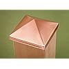 4x4 Post Point Cap - Solid Copper - Designed to fit Over a 3-1/2" x 3-1 ...