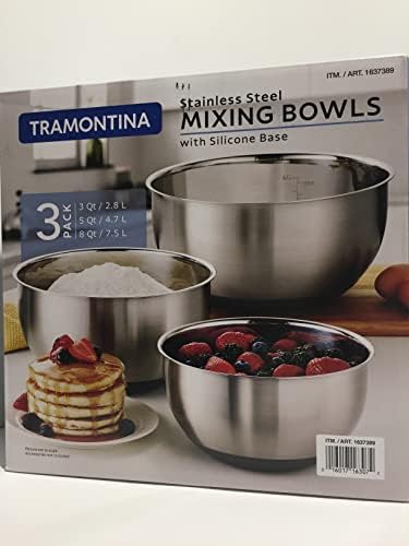 Amazon.com: Minekkyes 4-Pack Stainless Steel Mixing Bowls, Metal ...