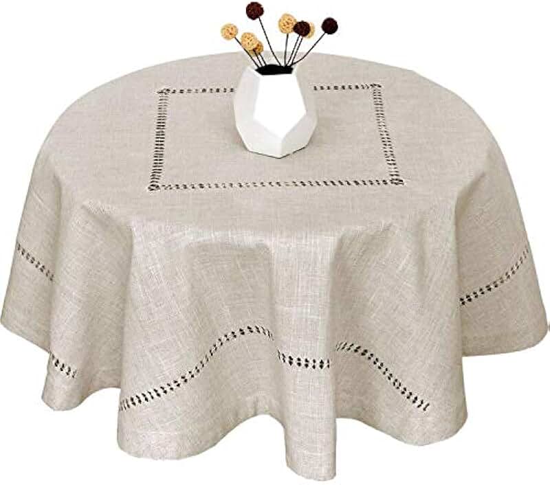 Amazon.com: round linen tablecloth