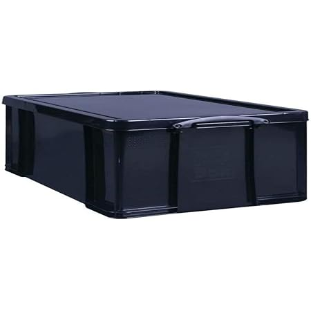 Amazon.com: Really Useful 84L Recycled Plastic Storage Box Black ...