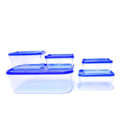 Mahaware Modular Jolly Polka Plastic Container Set, Set of 5 Pieces ...