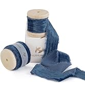 Amazon.com: HUIHUANG Blue and Gold Plaid Christmas Ribbon 2.5 inch Blue ...