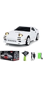 Amazon.com: wheelfun 1/43 Scale Drift 4WD Racing Car RC Full ...