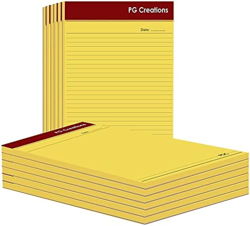 PG Creations Ruled Unruled Writing Notepad, A4 Size, 8.5x11 Inch, Large ...