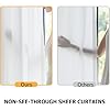 Amazon.com: JOLLADE Non-See-Through White Privacy Semi Sheer Curtains ...