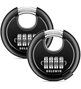 DELSWIN 4-Digit Disc Combination Lock Outdoor - Heavy Duty Combination ...