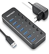USB C 3.2 Hub Aktif Güç Kaynaklı (60W 12/5A), RSHTECH 11 Port USB C 3.1 ...