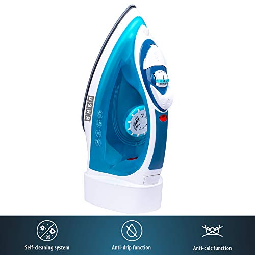 USHA Helix Pro Smart Steam Iron 2000 W with Easy-Wind Retractable Cord ...
