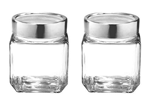 K vallabhkrishna Art - Glass Cube Jar Set of 2 (310 Ml) : Amazon.in ...