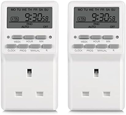 DEWENWILS Digital Lamp Timer Socket Plug, 20 ON/Off Weekly Settings ...