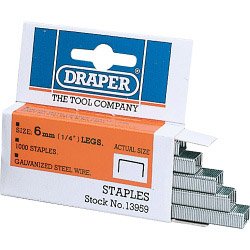 Draper Staples (Box of 1000) 8mm (593365) : Amazon.co.uk: Stationery ...