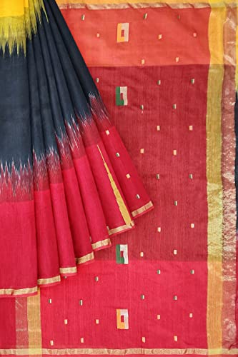 Buy OISHANI SAREE GHOR Women's Traditional Bengal Ikkat Handloom Saree ...