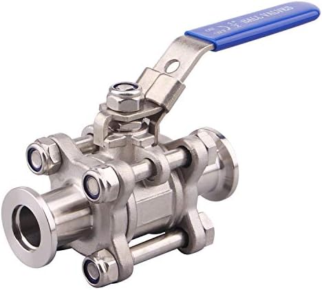 Amazon.com: QiiMii Stainless Steel 304 Vacuum Ball Valve Clamp Valve ...
