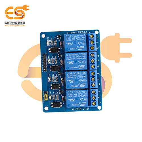 Electronic Spices 24v 4 Channel Relay Module With Light Coupling ...