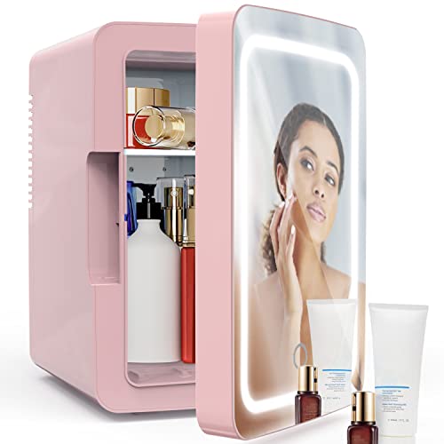 PERSONAL CHILLER 6.2L Skincare Fridge with LED Makeup Mirror, Mini ...