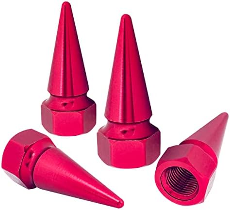 Amazon.com: QILISEN Red Tire Valve Stem Caps 4 Pack, Spike Tire Air Cap ...