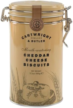 Amazon.com: CARTWRIGHT & BUTLER CHEDDAR CHEESE BISCUITS IN TIN ( 100g ...