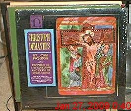 Christoph Demantius: St. John passion And Prophecy Of The Suffering And ...