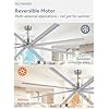Amazon.com: ZMISHIBO 96 Inch Industrial DC Motor Ceiling Fan, Large ...
