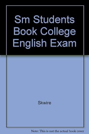 Sm Students Book College English Exam : Buy Online at Best Price in KSA ...