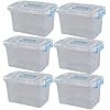 Amazon.com: Doryh 5 L Plastic Storage Bin with Lid, Clear Transparent ...