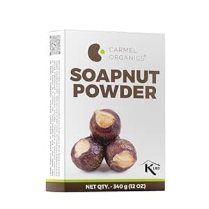 CARMEL ORGANICS Soapnut/Aritha/Reetha Powder 340 Grams For Hair Care ...