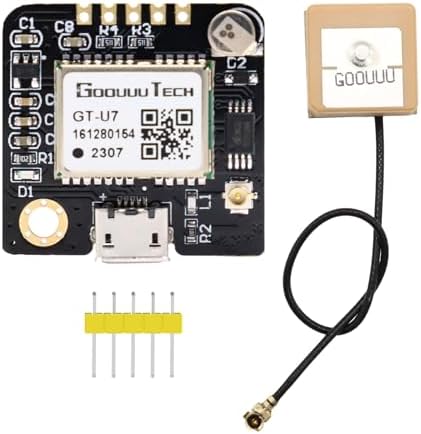 APKLVSR GT-U7 GPS Modul,GT-U7 Modul Empfängermodul,3.6V-5V,Hohe Empfindlichkeit mit IPEX-Antenne ...