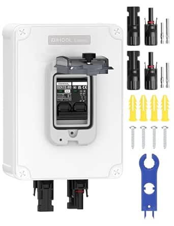 DIHOOL Outdoor Circuit Breaker Box, 30 Amp PV Solar Disconnect Switch ...
