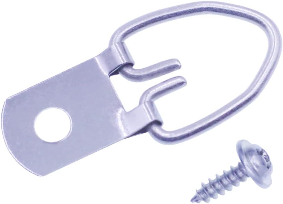 D Ring Picture Hangers with Screws - 100 Pack - Bulk D Rings - Pro ...