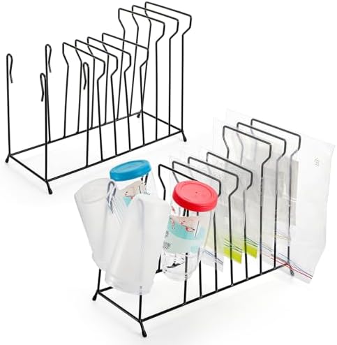 Amazon.com - LEKUSHA Reusable Drying Rack, Foldable Freezer Bag Dryer ...