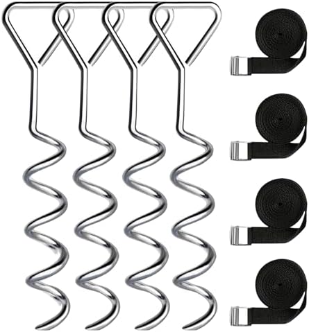 Amazon.com : Covfirst Trampoline Stakes, Heavy Duty Trampoline Tie Down ...
