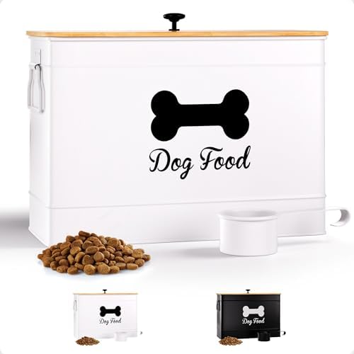 Amazon.com: Amici Pet, Buster All Natural Dog Food Large Metal Storage ...