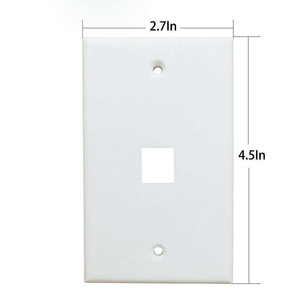 Snapklik.com : BUPLDET 1 Port CAT 6 Ethernet Wall Plate - Single Gang ...