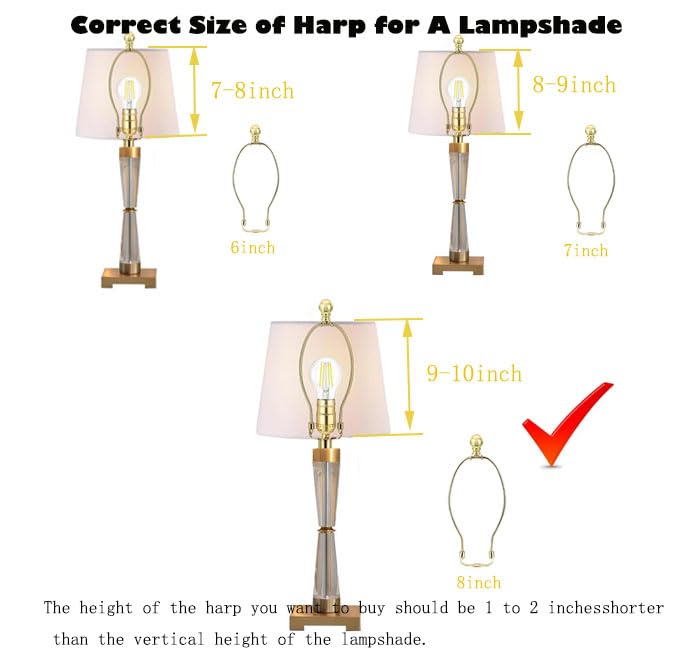 Lamp Harp 8 Inch Lampshades Set Of 2 8
