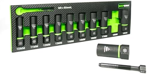 GRIPEDGE Tools | 10-PC – 3/8'' Drive Deep Metric RPT Socket Extractor ...