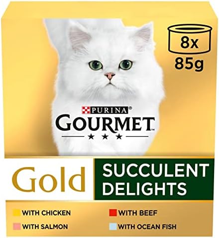 Gourmet Gold Succulent Delights 8 x 85g (680g) : Amazon.co.uk: Pet Supplies