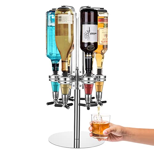 Liquor Dispenser, 6 Bottle Bar Butler Liquor Dispenser Revolving Caddy ...