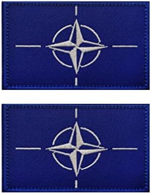 Amazon.com: Uijokdef 2 PCS NATO Flag Patches Hook and Loop Fastener ...