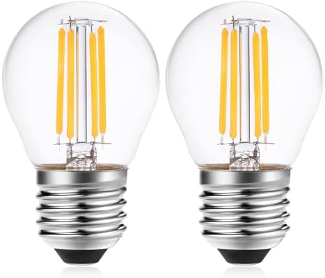 Sokkldccd E27 Edison Screw Led Bulb Warm White 2700K, G45 Large Screw ...