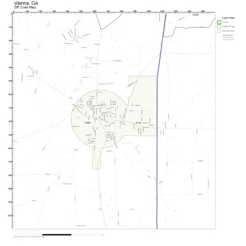 ZIP Code Wall Map of Vienna, GA ZIP Code Map Not Laminated: Amazon.com ...
