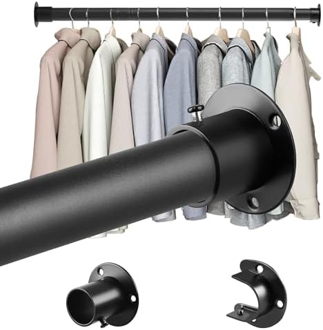 Amazon.com: Closet Rod | 48-54 Inch Adjustable | 1.26 Inch Diameter ...