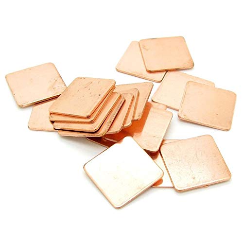 NEW 50 pcs/Lot 15x15*0.8mm Heatsink Copper Shim for Laptop GPU VAG PAD ...