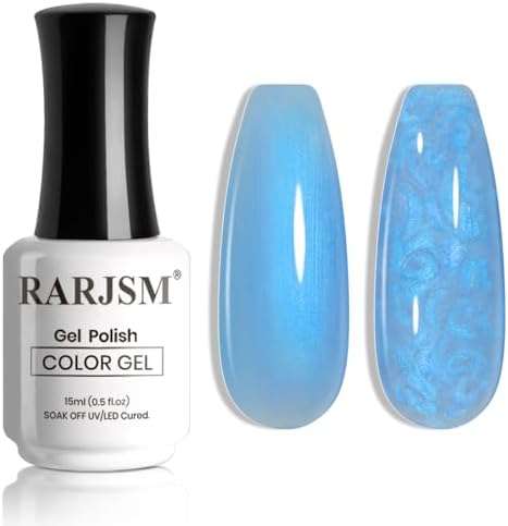 Amazon.com: RARJSM Pearl Gel Nail Polish Glitter Pearlescent Shell Gel ...