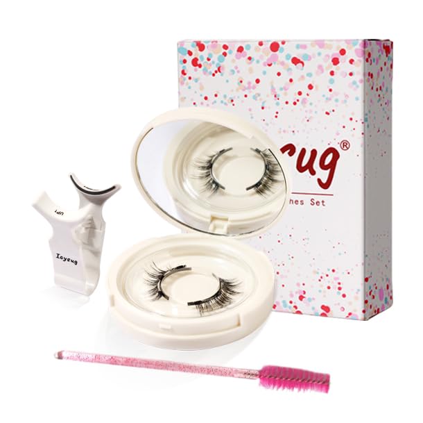Amazon.com: Icysug Magnetic Eyelashes with Applicator Fake lash 3D C ...
