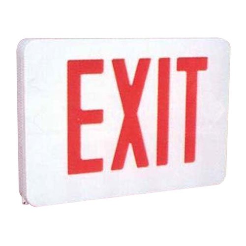 LED Exit Sign, Polycarbonate, 12 1/4'' x 2 1/2'' x 8 3/4'', White ...