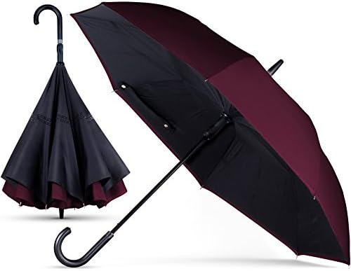 Amazon.com: Totes InBrella - Reverse Close Umbrella with Invisible ...