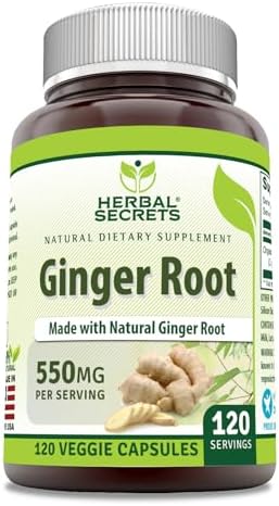 Amazon.com: Herbal Secrets Ginger Root Supplement | 550 Mg Per Serving ...